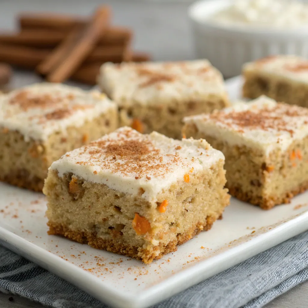Cottage Cheese Carrot Cake Bars – Protein-Packed & Low-Sugar - Poulef Recipes