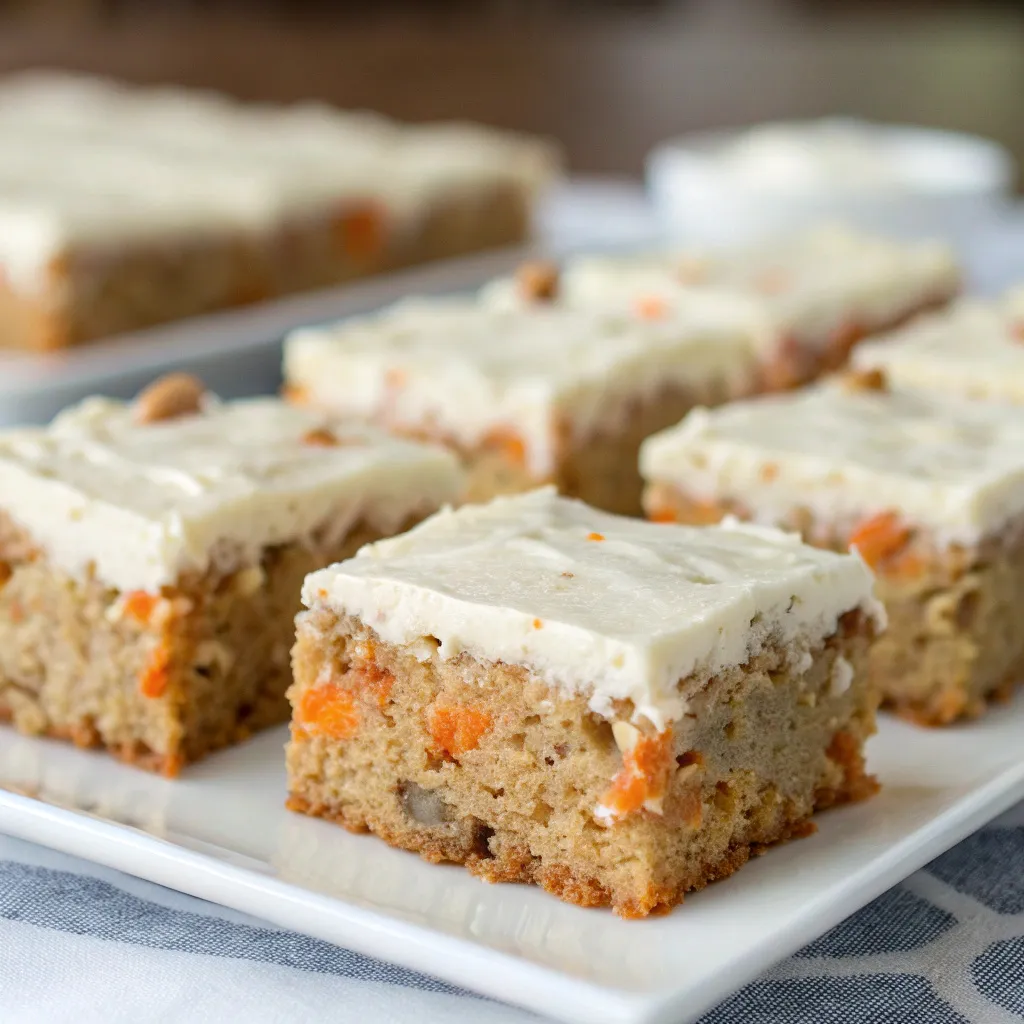 Cottage Cheese Carrot Cake Bars – Protein-Packed & Low-Sugar - Poulef Recipes