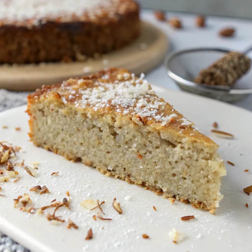 Irresistibly Moist Flourless Coconut Flaxseed Cake (Gluten-Free & Fiber ...