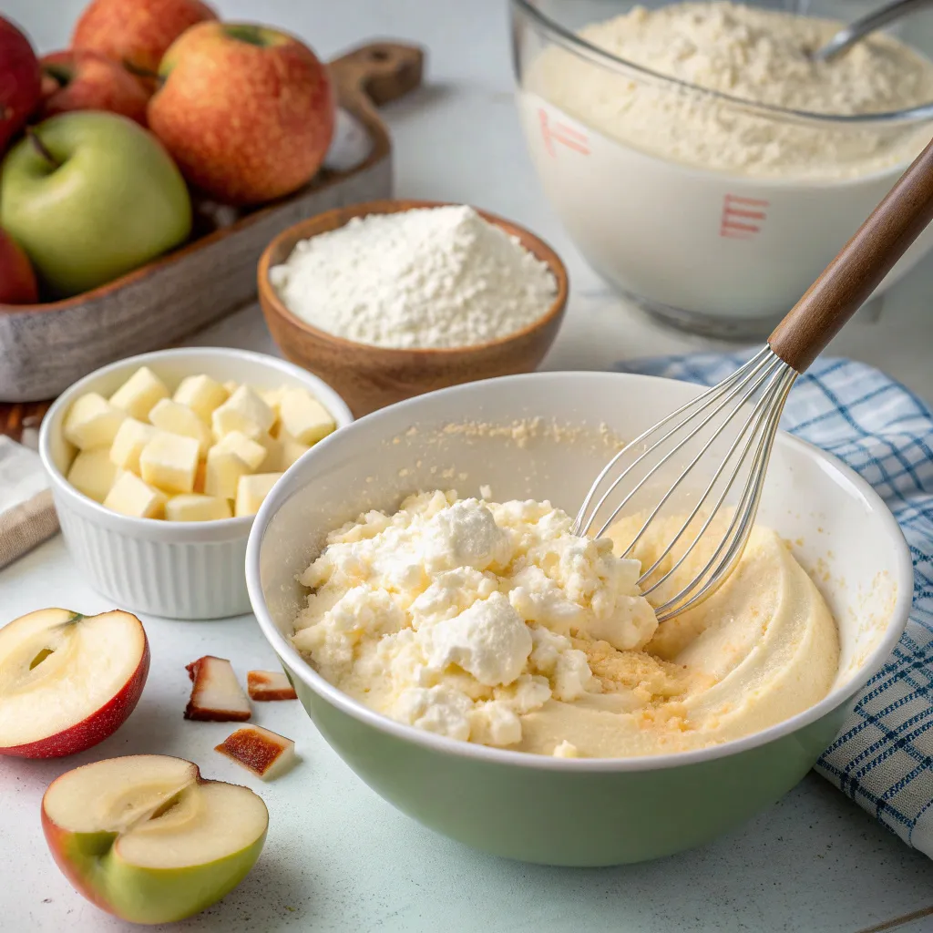 Fluffy Apple Cottage Cheese Cake (Mix It All and Bake Happiness!) - Poulef Recipes
