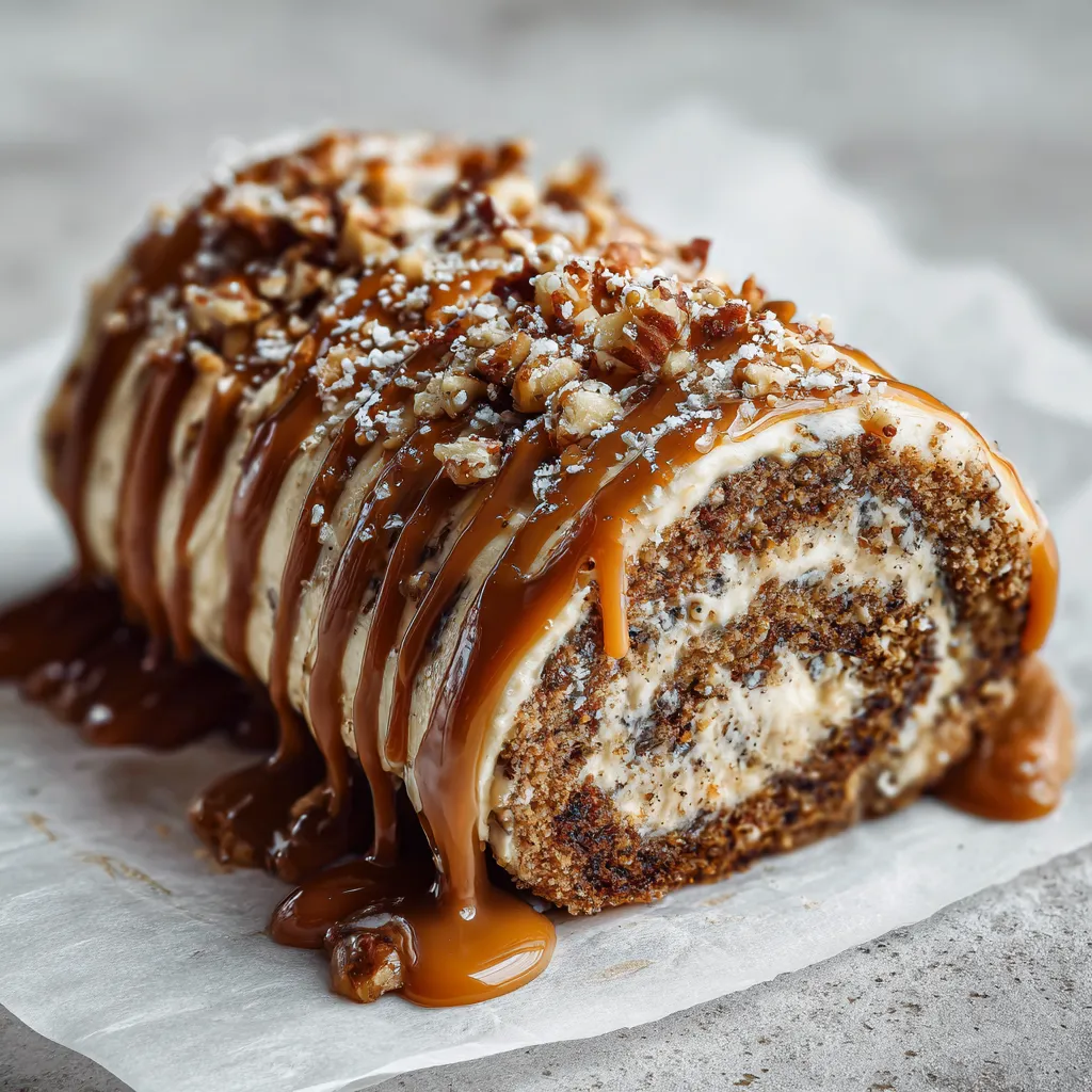 German Chocolate Cake Roll — Soft Chocolate Sponge Wrapped Around Gooey ...