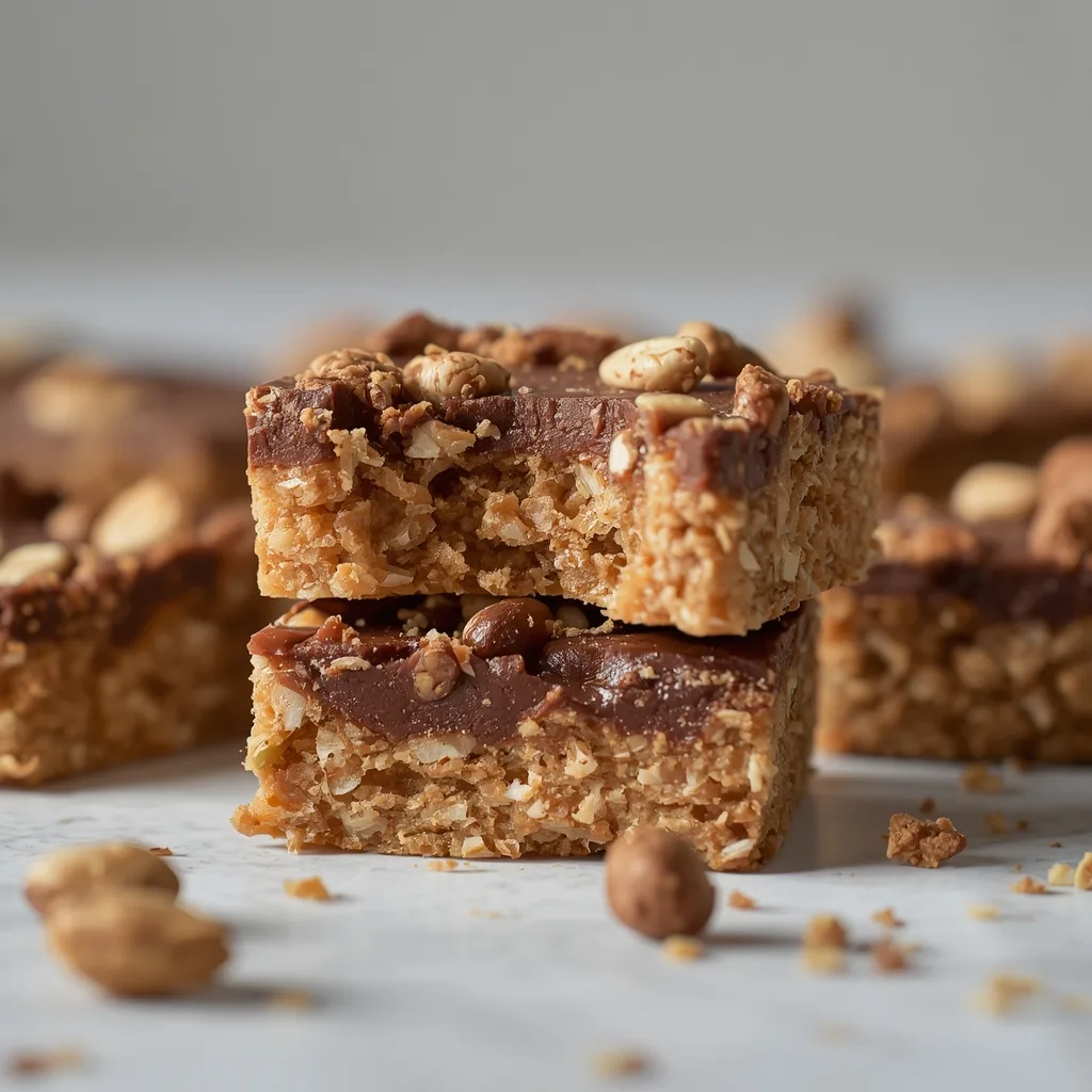 Delicious Nutty Soft Chewy Healthy Dessert Bars Packed with Protein