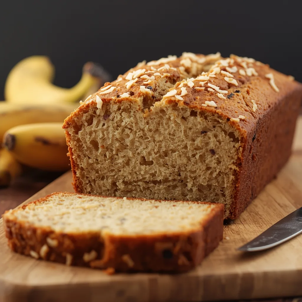 Deliciously Easy Bread Machine Moist Banana Coconut Bread Recipe