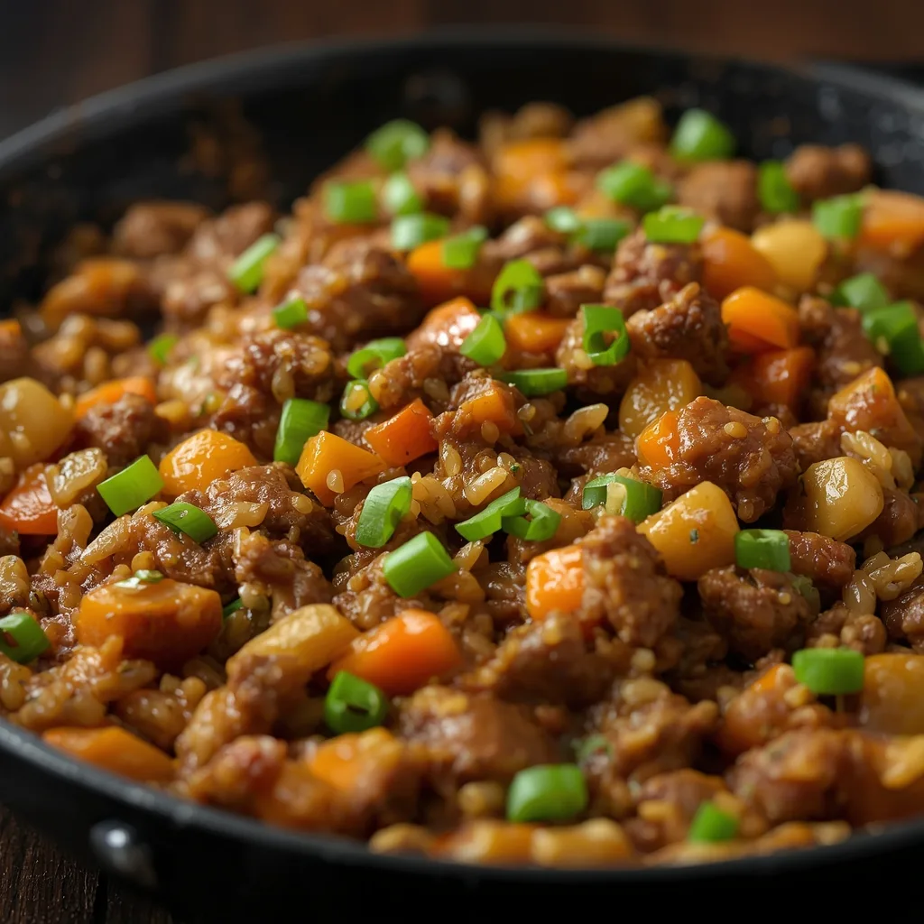 Comforting Easy Cheesy Ground Beef Skillet with Rice in 30 Minutes