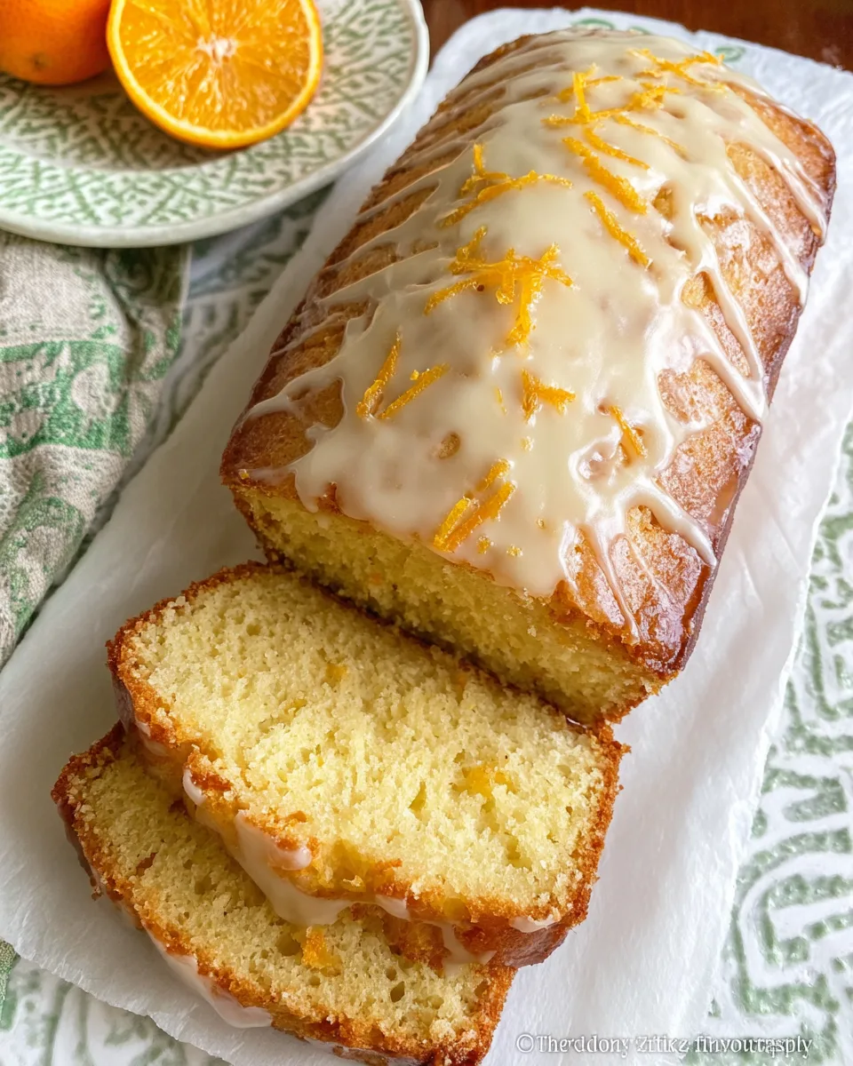 Orange Loaf Cake with Citrus Drizzle & Sweet Glaze (Fresh, Moist ...